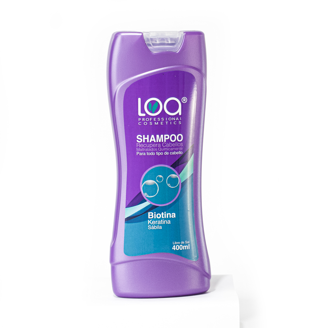 Shampoo Biotina Keratina y Sábila x400ml – Loa Natural